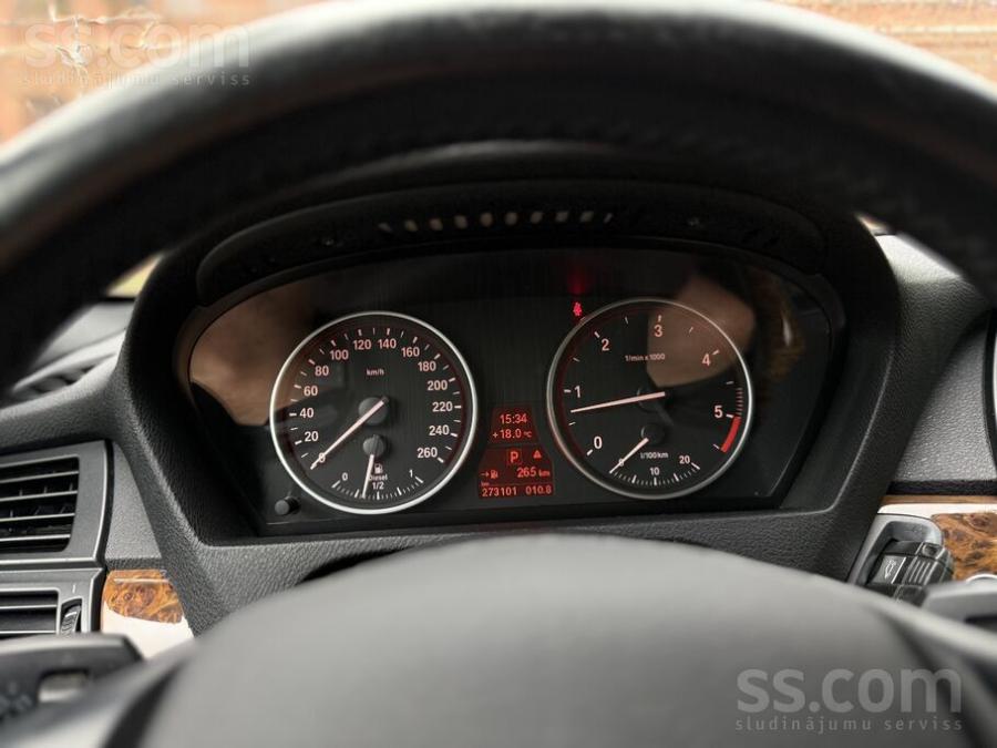 Melns BMW X5 2008 Cēsis, ar dzinēja tilpumu 3.00 L un nobraukumu 273 tūkst. km par 9950 €, foto 12 vietnē AUTOMOTO.COM.LV