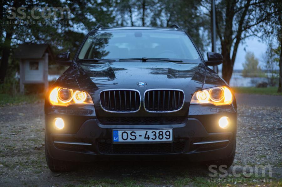 Черный БМВ Х5 2008 в Рига, объемом двигателя 3.00 л и пробегом 283 тыс. км за 9500 €, фото 6 на AUTOMOTO.COM.LV