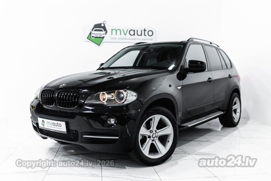 Black BMW X5 2010 in Tallinn, with an engine capacity of 3.00 L and mileage of 388 thousand km for 7990 €, photo 6 on AUTOMOTO.COM.LV