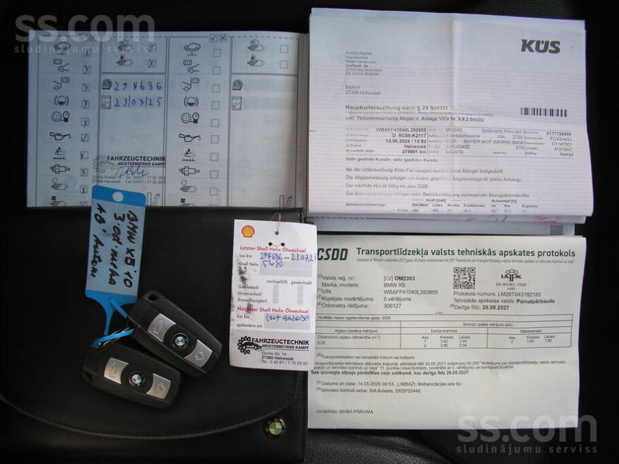 Black BMW X5 2010 in Riga, with an engine capacity of 3.00 L and mileage of 0 thousand km for 11950 €, photo 33 on AUTOMOTO.COM.LV