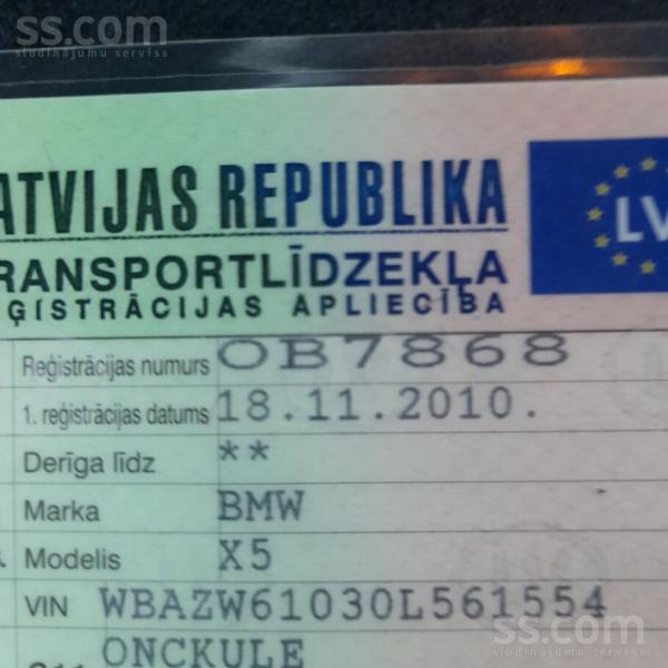 BMW X5 2010 Preiļi vietnē Melns BMW X5 2010 Preiļi, ar dzinēja tilpumu 3.00 L un nobraukumu 323 tūkst. km par 11500 €, foto 5 vietnē AUTOMOTO.COM.LV