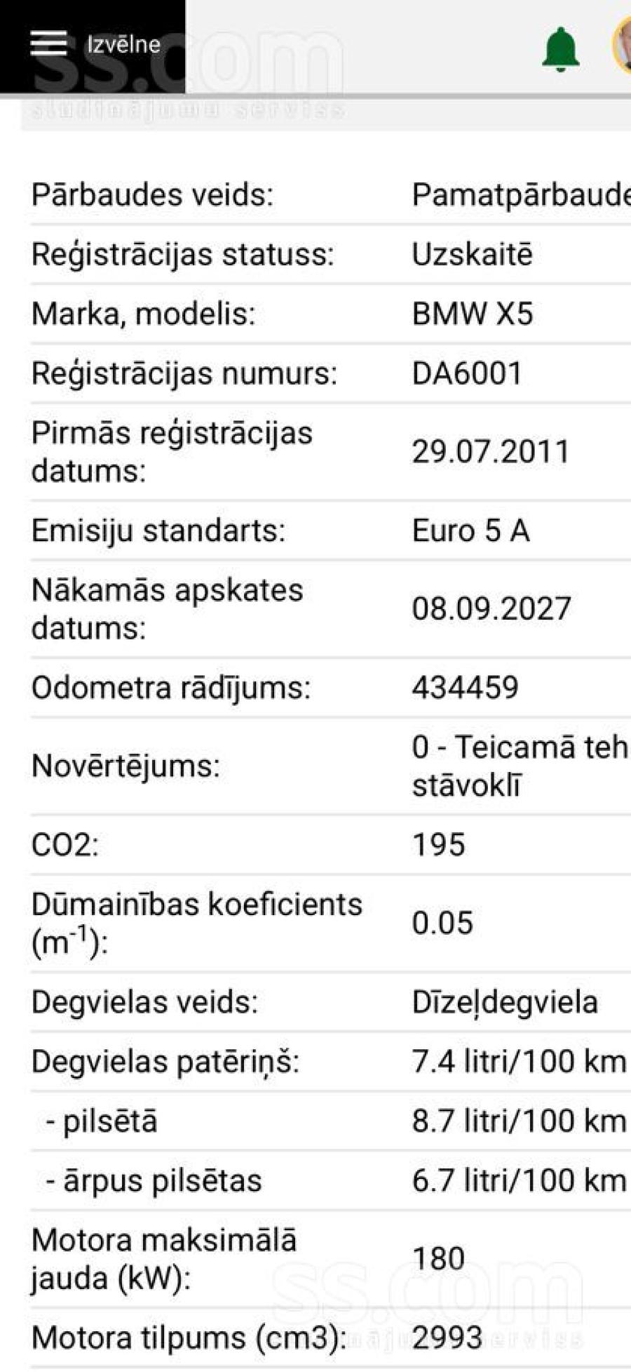 Melns BMW X5 2011 Ludza, ar dzinēja tilpumu 3.00 L un nobraukumu 435 tūkst. km par 12000 €, foto 11 vietnē AUTOMOTO.COM.LV