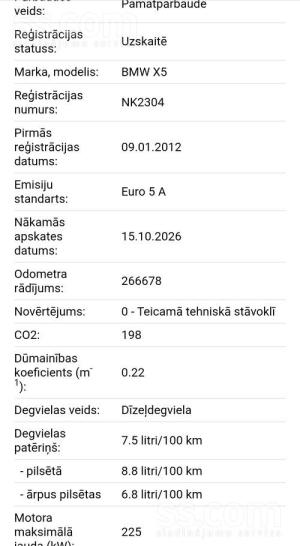 Black BMW X5 2012 in Cesis, with an engine capacity of 3.00 L and mileage of 264 thousand km for 13300 €, photo 28 on AUTOMOTO.COM.LV