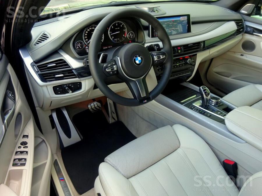 Black BMW X5 2014 in Riga, with an engine capacity of 3.00 L and mileage of 266 thousand km for 19900 €, photo 7 on AUTOMOTO.COM.LV