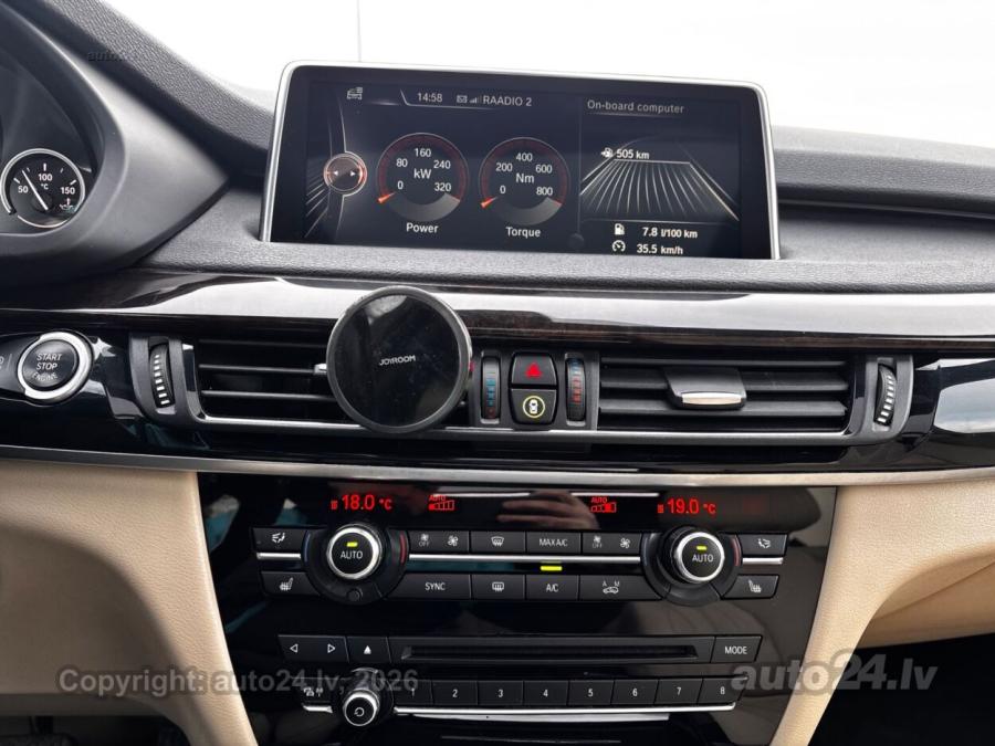 Black BMW X5 2015 in Tallinn, with an engine capacity of 3.00 L and mileage of 191 thousand km for 28500 €, photo 14 on AUTOMOTO.COM.LV