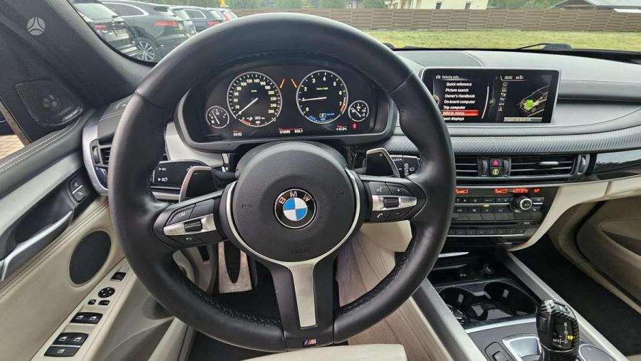 Black BMW X5 2015 in Prienai, with an engine capacity of 2.00 L and mileage of 174 thousand km for 18399 €, photo 14 on AUTOMOTO.COM.LV