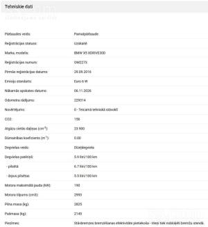 Melns BMW X5 2016 Jūrmala, ar dzinēja tilpumu 3.00 L un nobraukumu 239 tūkst. km par 19000 €, foto 8 vietnē AUTOMOTO.COM.LV