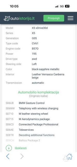 Black BMW X5 2019 in Kaunas, with an engine capacity of 3.00 L and mileage of 222 thousand km for 36500 €, photo 51 on AUTOMOTO.COM.LV