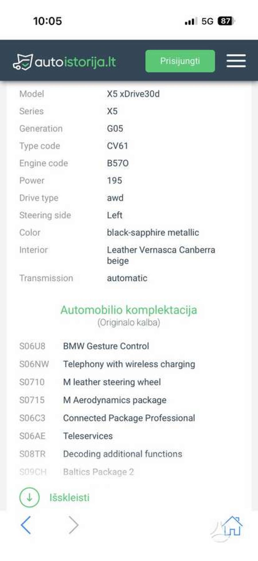 Black BMW X5 2019 in Kaunas, with an engine capacity of 3.00 L and mileage of 222 thousand km for 36500 €, photo 51 on AUTOMOTO.COM.LV