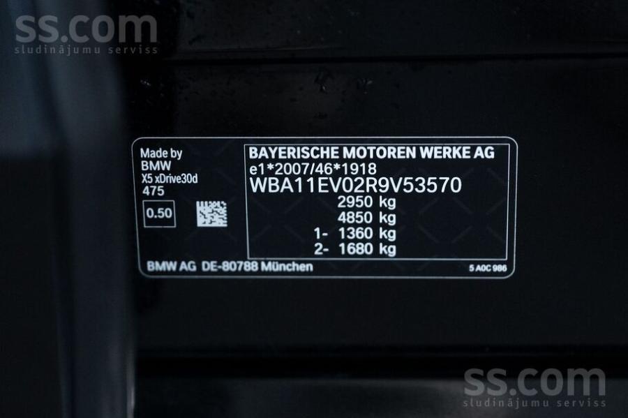 Melns BMW X5 2024 Rīga, ar dzinēja tilpumu 3.00 L un nobraukumu 78 tūkst. km par 69500 €, foto 10 vietnē AUTOMOTO.COM.LV