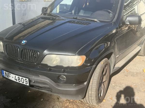 BMW X5 2002 in Riga on AUTOMOTO.COM.LV Black BMW X5 2002 in Riga, with an engine capacity of 3.00 L and mileage of 505 thousand km for 3200 €, photo 1 on AUTOMOTO.COM.LV