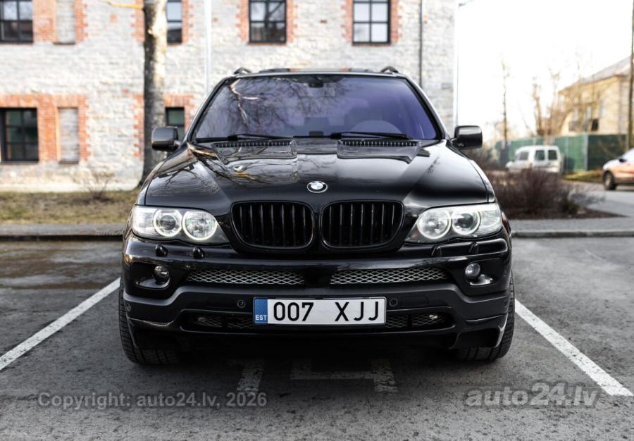 Black BMW X5 2004 in Tallinn, with an engine capacity of 4.40 L and mileage of 387 thousand km for 7499 €, photo 2 on AUTOMOTO.COM.LV