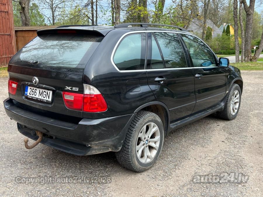 Black BMW X5 2006 in Polva, with an engine capacity of 3.00 L and mileage of 310 thousand km for 5200 €, photo 5 on AUTOMOTO.COM.LV