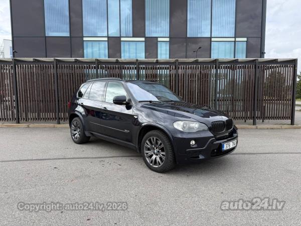 Black BMW X5 2008 in Tartu, with an engine capacity of 3.00 L and mileage of 404 thousand km for 7999 €, photo 5 on AUTOMOTO.COM.LV