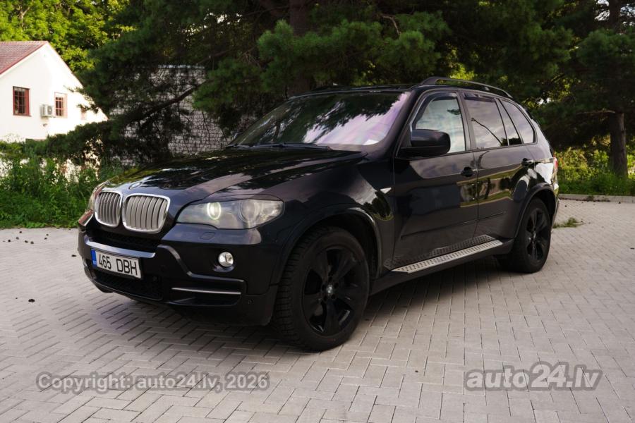 Black BMW X5 2009 in Tartu, with an engine capacity of 3.00 L and mileage of 465 thousand km for 6500 €, photo 1 on AUTOMOTO.COM.LV