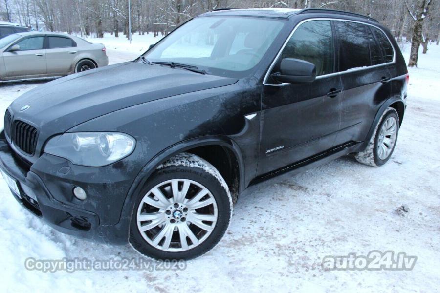 Black BMW X5 2010 in Tallinn, with an engine capacity of 3.00 L and mileage of 344 thousand km for 10900 €, photo 5 on AUTOMOTO.COM.LV