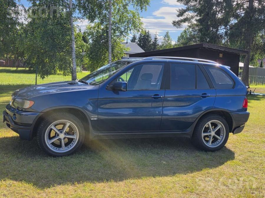 Blue BMW X5 2002 in Riga, with an engine capacity of 3.00 L and mileage of 428 thousand km for 3000 €, photo 5 on AUTOMOTO.COM.LV
