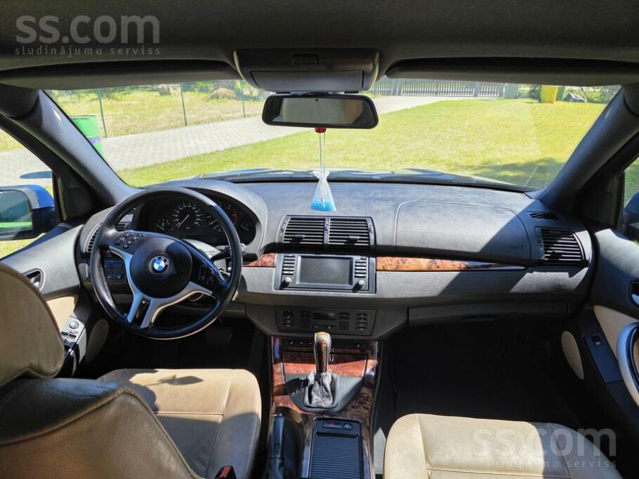 Blue BMW X5 2002 in Riga, with an engine capacity of 3.00 L and mileage of 428 thousand km for 3000 €, photo 9 on AUTOMOTO.COM.LV