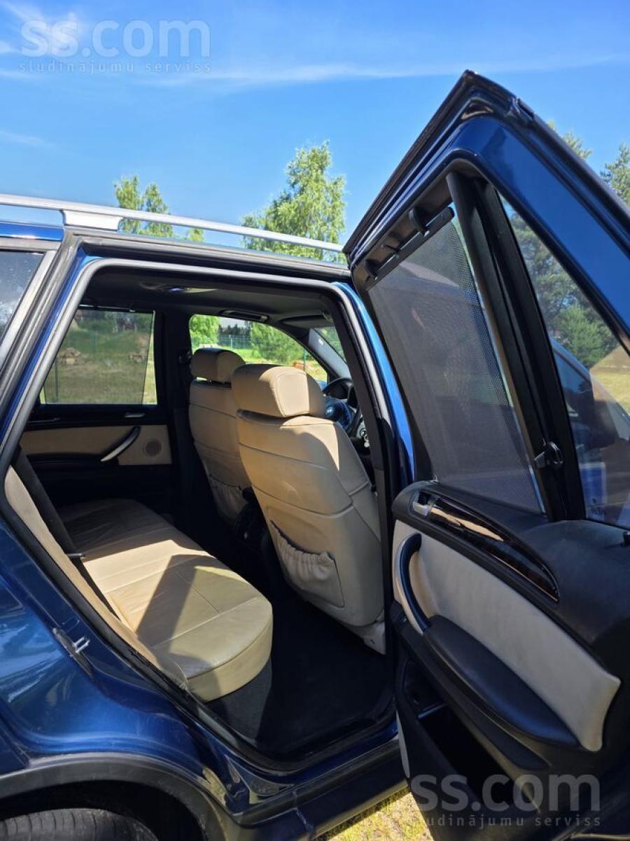 Blue BMW X5 2002 in Riga, with an engine capacity of 3.00 L and mileage of 428 thousand km for 3000 €, photo 11 on AUTOMOTO.COM.LV