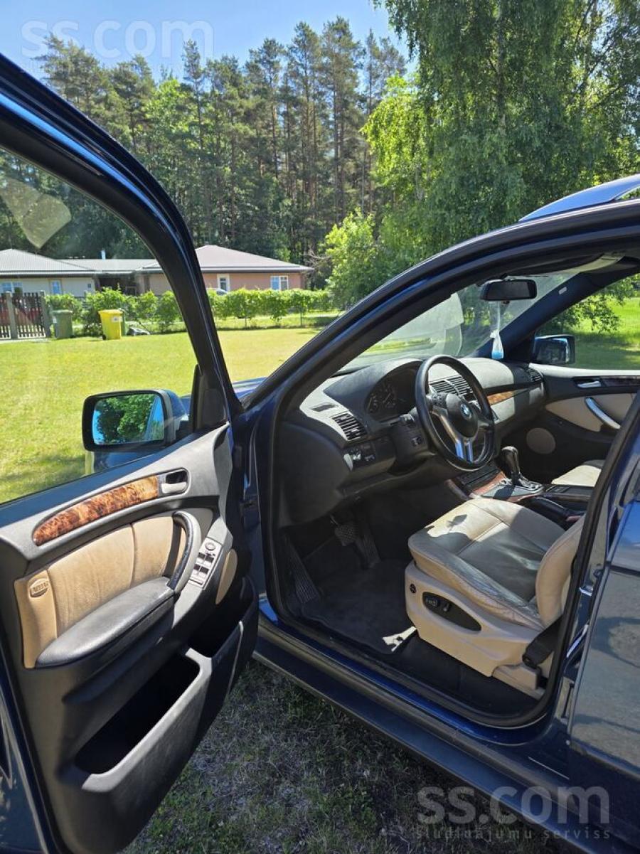 Blue BMW X5 2002 in Riga, with an engine capacity of 3.00 L and mileage of 428 thousand km for 3000 €, photo 12 on AUTOMOTO.COM.LV