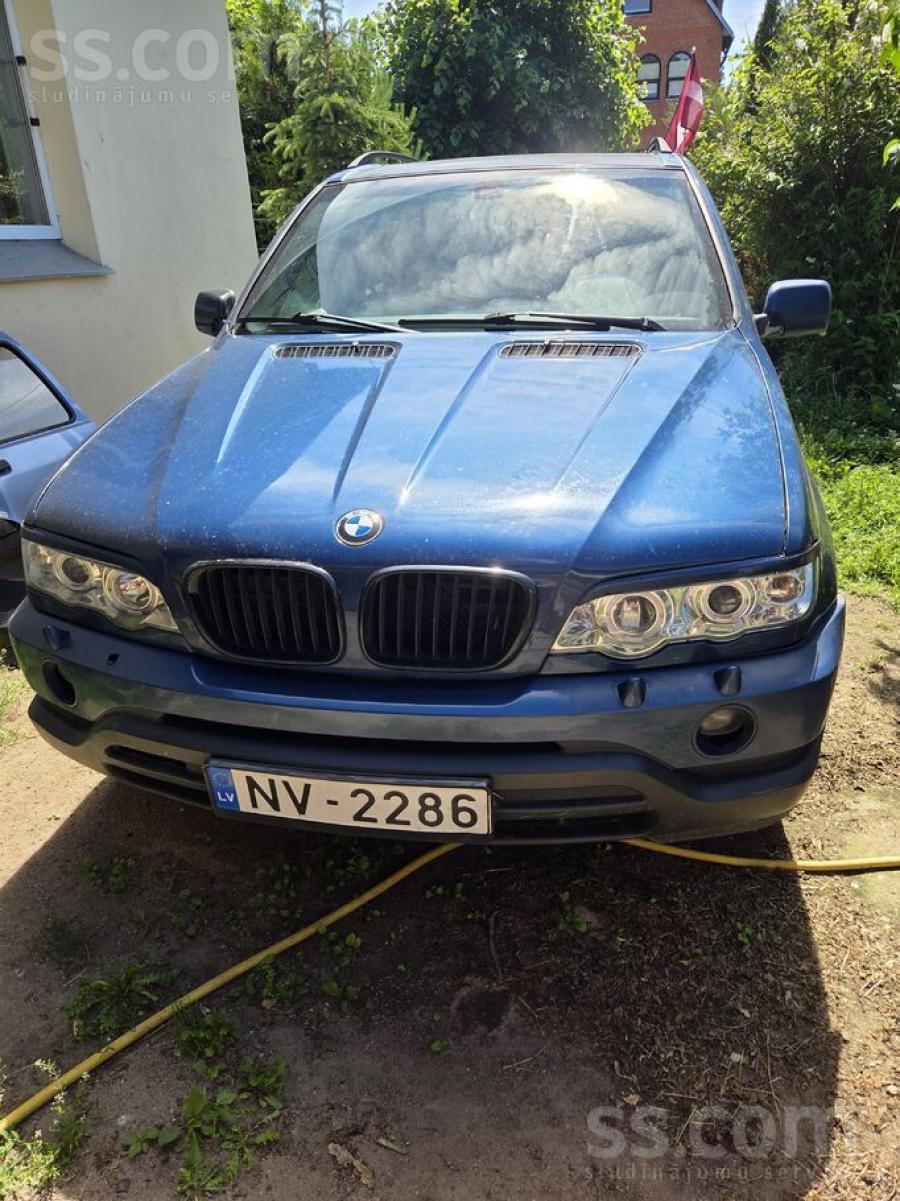 Blue BMW X5 2002 in Riga, with an engine capacity of 3.00 L and mileage of 314 thousand km for 1600 €, photo 19 on AUTOMOTO.COM.LV