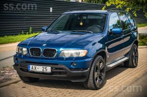 Zils BMW X5 2002 Rīga, ar dzinēja tilpumu 3.00 L un nobraukumu 397 tūkst. km par 3990 €, foto  vietnē AUTOMOTO.COM.LV