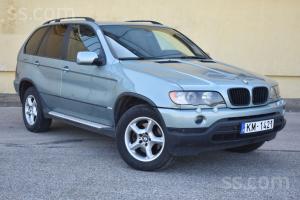 Blue BMW X5 2002 in Talsi, with an engine capacity of 3.00 L and mileage of 323 thousand km for 3500 €, photo  on AUTOMOTO.COM.LV