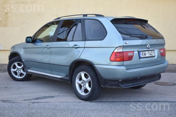 Blue BMW X5 2002 in Talsi, with an engine capacity of 3.00 L and mileage of 323 thousand km for 3500 €, photo 2 on AUTOMOTO.COM.LV