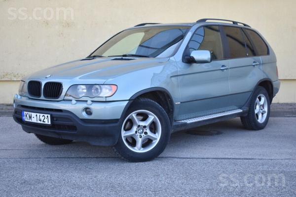 Blue BMW X5 2002 in Talsi, with an engine capacity of 3.00 L and mileage of 323 thousand km for 3500 €, photo 4 on AUTOMOTO.COM.LV