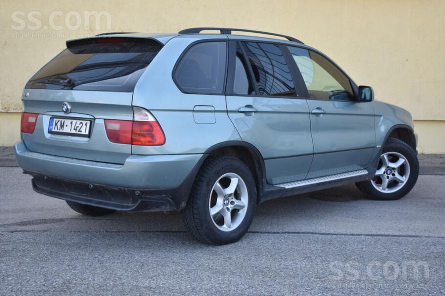 Blue BMW X5 2002 in Talsi, with an engine capacity of 3.00 L and mileage of 323 thousand km for 3500 €, photo 6 on AUTOMOTO.COM.LV