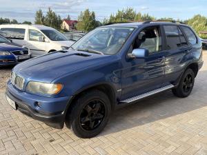 Blue BMW X5 2002 in Vilnius, with an engine capacity of 2.93 L and mileage of 359 thousand km for 2150 €, photo  on AUTOMOTO.COM.LV