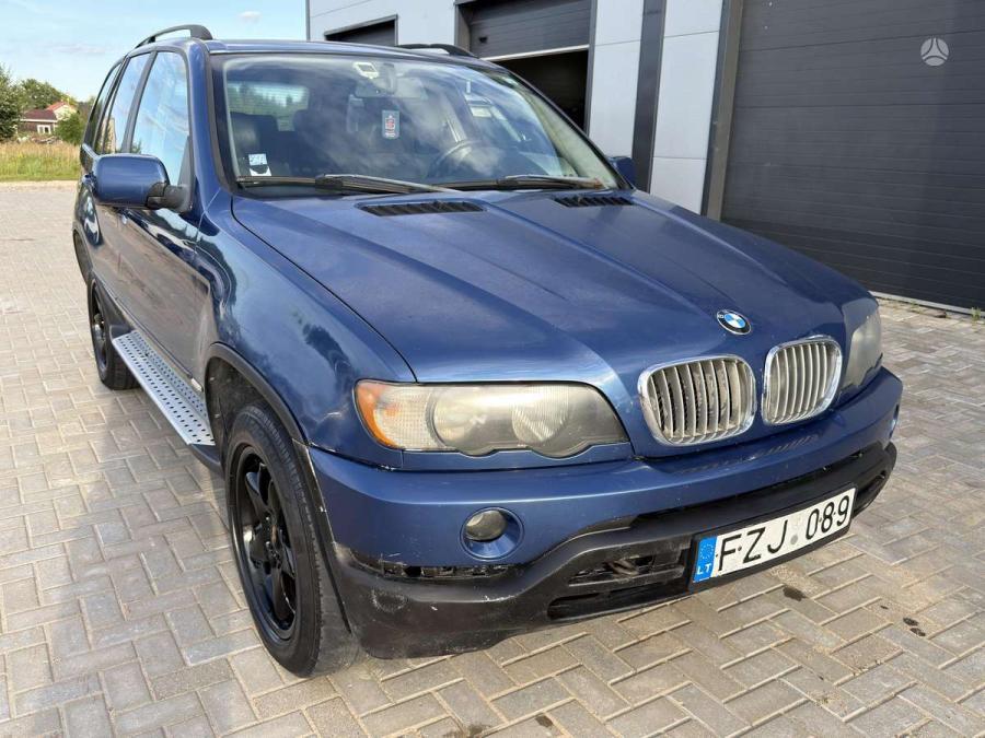 Blue BMW X5 2002 in Vilnius, with an engine capacity of 2.93 L and mileage of 359 thousand km for 2150 €, photo 7 on AUTOMOTO.COM.LV