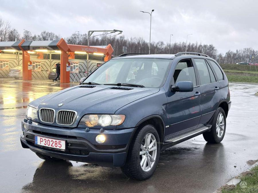 Blue BMW X5 2003 in Kretinga, with an engine capacity of 0.30 L and mileage of 335 thousand km for 4200 €, photo 3 on AUTOMOTO.COM.LV