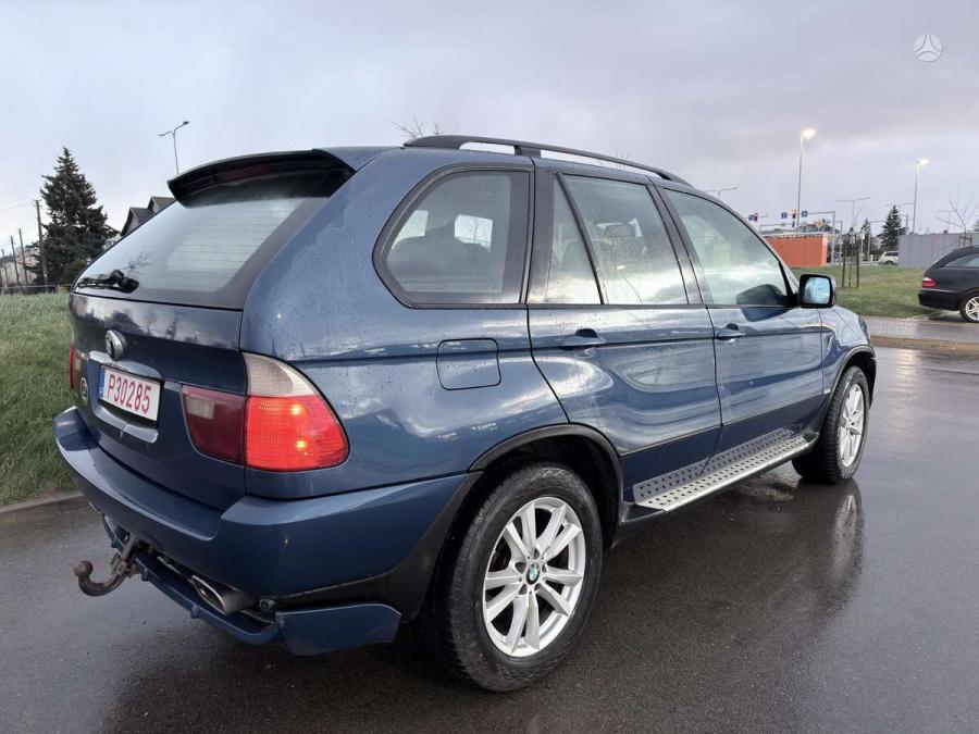 Blue BMW X5 2003 in Kretinga, with an engine capacity of 3.00 L and mileage of 335 thousand km for 4100 €, photo 7 on AUTOMOTO.COM.LV