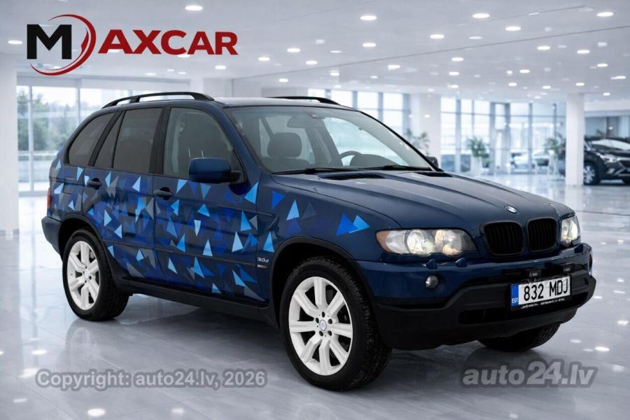 Blue BMW X5 2003 in Tallinn, with an engine capacity of 2.90 L and mileage of 0 thousand km for 2499 €, photo 1 on AUTOMOTO.COM.LV