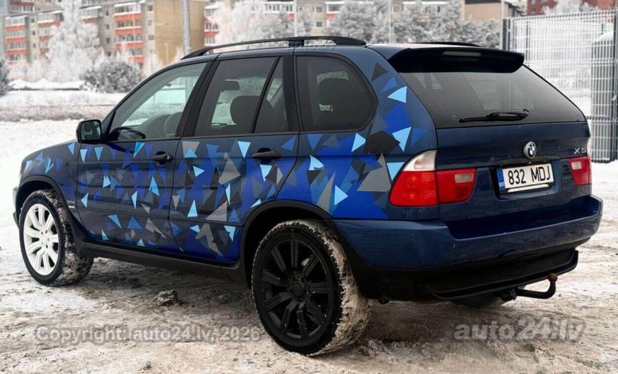 Blue BMW X5 2003 in Tallinn, with an engine capacity of 2.90 L and mileage of 0 thousand km for 2499 €, photo 7 on AUTOMOTO.COM.LV