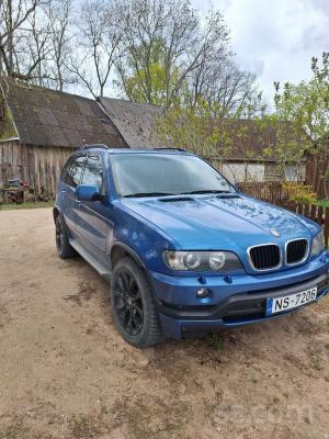 Zils BMW X5 2003 Cēsis, ar dzinēja tilpumu 3.00 L un nobraukumu 486 tūkst. km par 2500 €, foto  vietnē AUTOMOTO.COM.LV