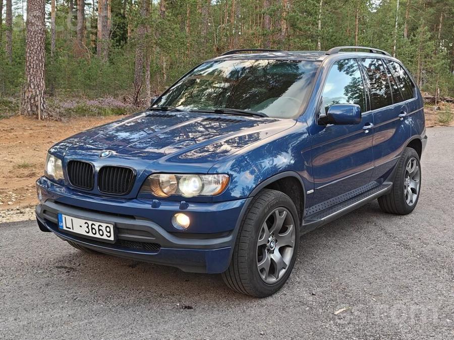 Blue BMW X5 2003 in Riga, with an engine capacity of 3.00 L and mileage of 565 thousand km for 4550 €, photo 1 on AUTOMOTO.COM.LV
