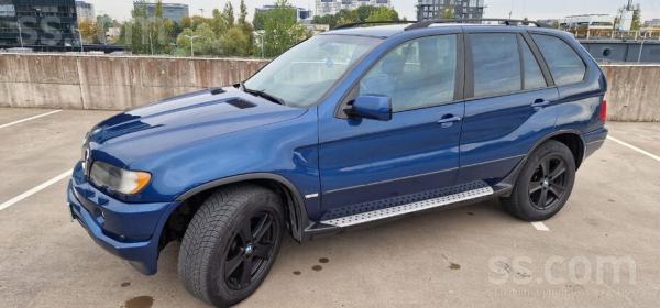 Синий БМВ Х5 2003 в Рига, объемом двигателя 3.00 л и пробегом 373 тыс. км за 3850 €, фото 1 на AUTOMOTO.COM.LV