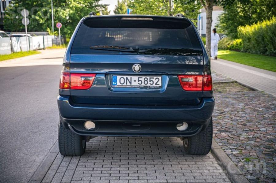 Blue BMW X5 2004 in Riga, with an engine capacity of 3.00 L and mileage of 0 thousand km for 2990 €, photo 6 on AUTOMOTO.COM.LV
