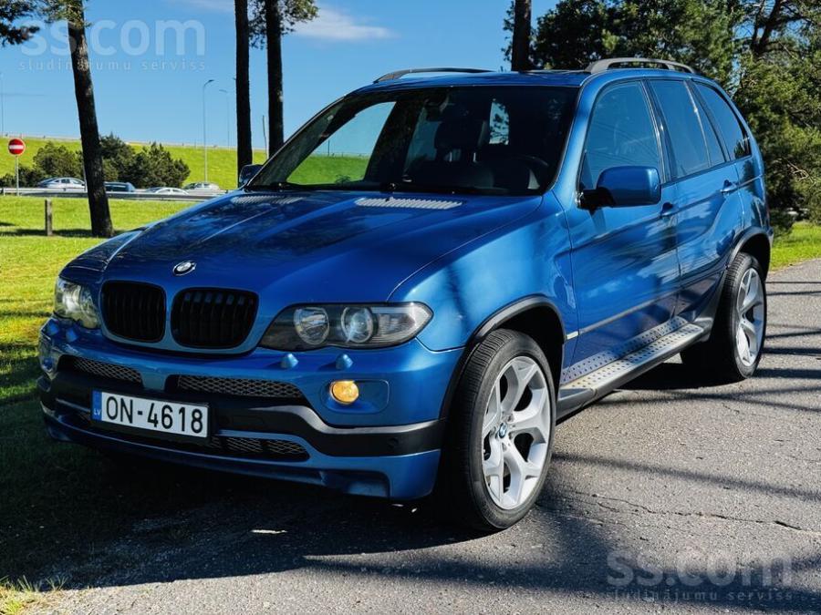 Синий БМВ Х5 2004 в Рига, объемом двигателя 3.00 л и пробегом 338 тыс. км за 6800 €, фото 1 на AUTOMOTO.COM.LV