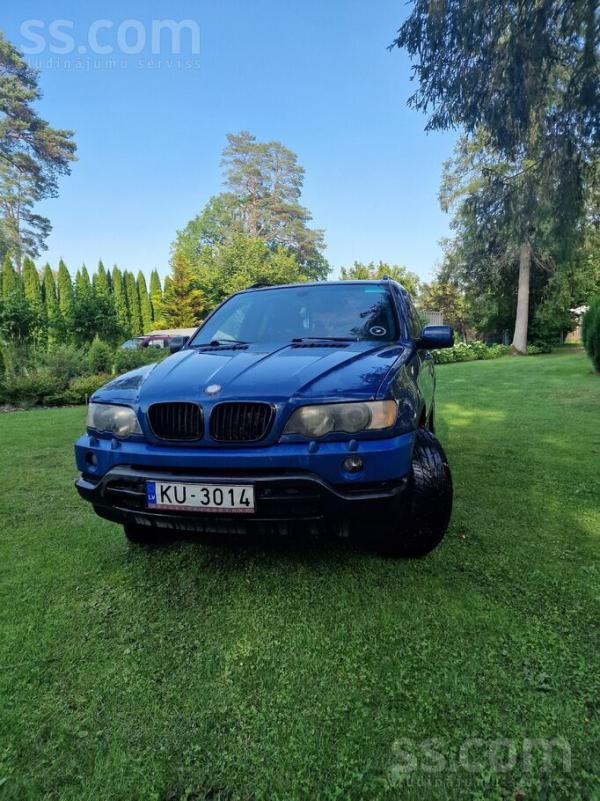 Blue BMW X5 2004 in Riga, with an engine capacity of 3.00 L and mileage of 413 thousand km for 2500 €, photo 1 on AUTOMOTO.COM.LV