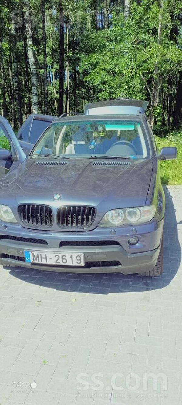Blue BMW X5 2005 in Riga, with an engine capacity of 3.00 L and mileage of 353 thousand km for 3700 €, photo 1 on AUTOMOTO.COM.LV