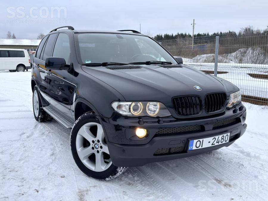 Blue BMW X5 2005 in Riga, with an engine capacity of 3.00 L and mileage of 363 thousand km for 5995 €, photo 1 on AUTOMOTO.COM.LV