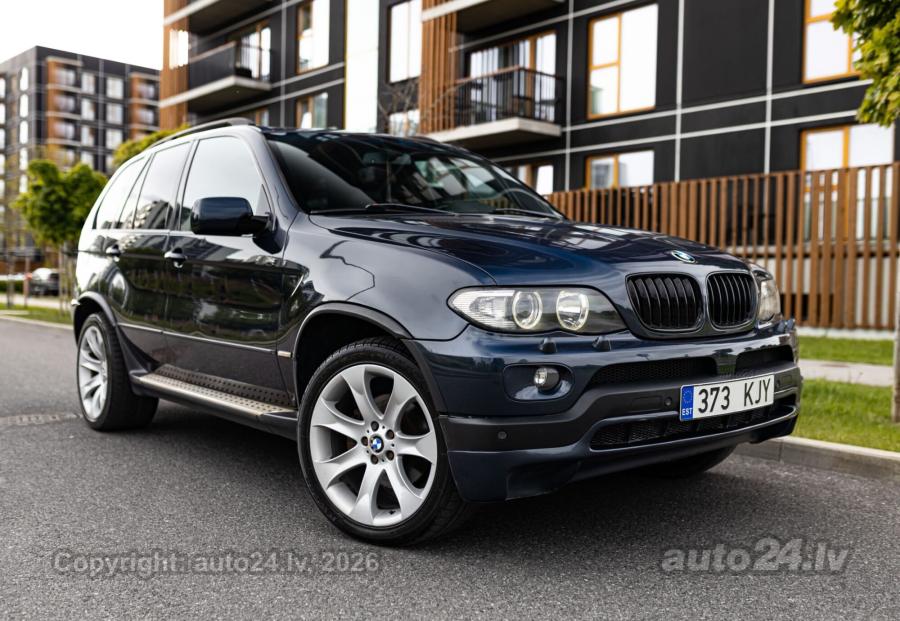 Blue BMW X5 2005 in Tallinn, with an engine capacity of 3.00 L and mileage of 0 thousand km for 7998 €, photo 4 on AUTOMOTO.COM.LV
