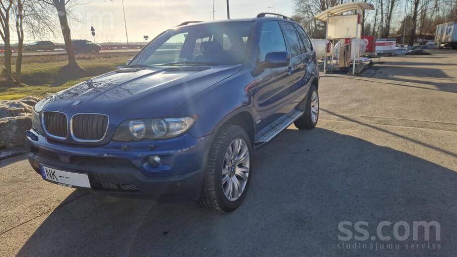 Zils BMW X5 2005 Ogre, ar dzinēja tilpumu 3.00 L un nobraukumu 290 tūkst. km par 6300 €, foto 1 vietnē AUTOMOTO.COM.LV