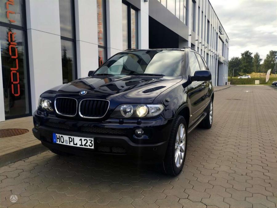 Blue BMW X5 2006 in Vilnius, with an engine capacity of 2.99 L and mileage of 343 thousand km for 5900 €, photo 4 on AUTOMOTO.COM.LV