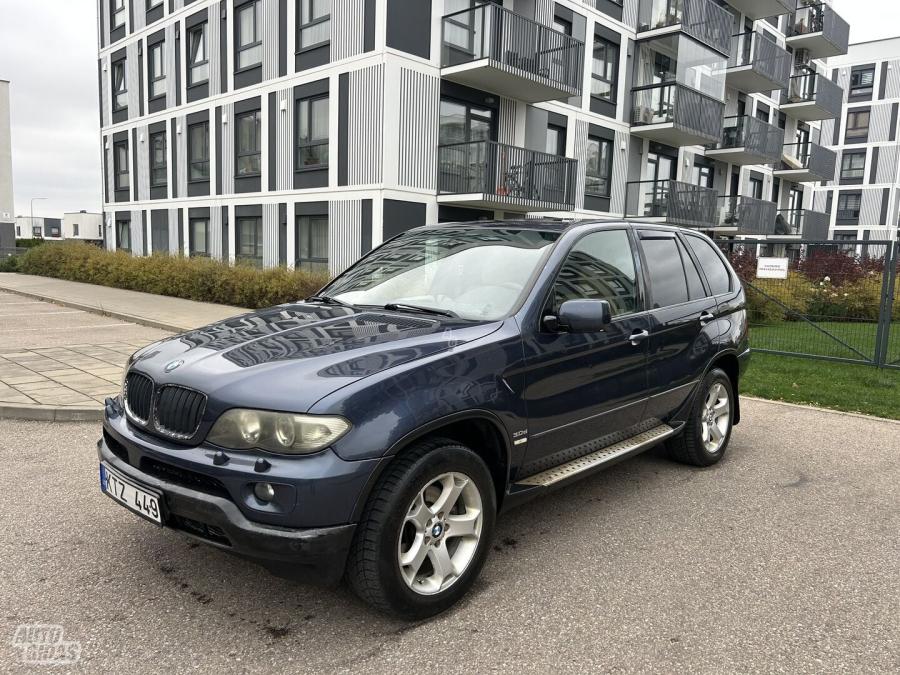 Blue BMW X5 2006 in Vilnius, with an engine capacity of 3.00 L and mileage of 390 thousand km for 3500 €, photo 4 on AUTOMOTO.COM.LV