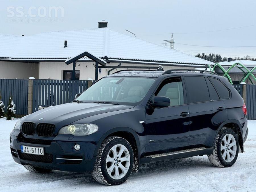 Blue BMW X5 2007 in Riga, with an engine capacity of 3.00 L and mileage of 350 thousand km for 6990 €, photo 19 on AUTOMOTO.COM.LV