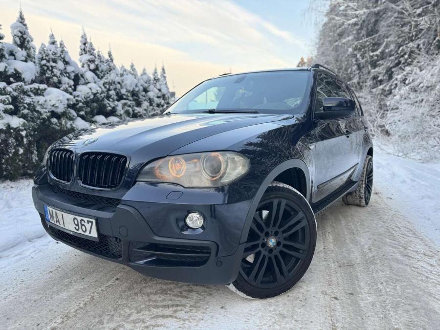 Blue BMW X5 2007 in Vilnius, with an engine capacity of 2.99 L and mileage of 340 thousand km for 8000 €, photo 1 on AUTOMOTO.COM.LV